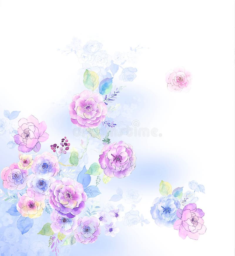 Modelo Del Ejemplo De La Flor En Fondo Simple Stock de ilustración ...