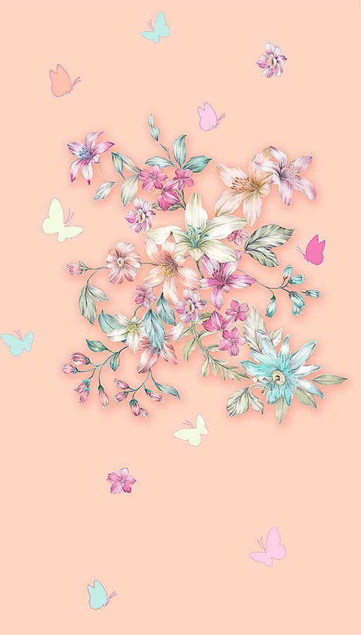 Modelo Del Ejemplo De La Flor En Fondo Simple Stock de ilustración ...