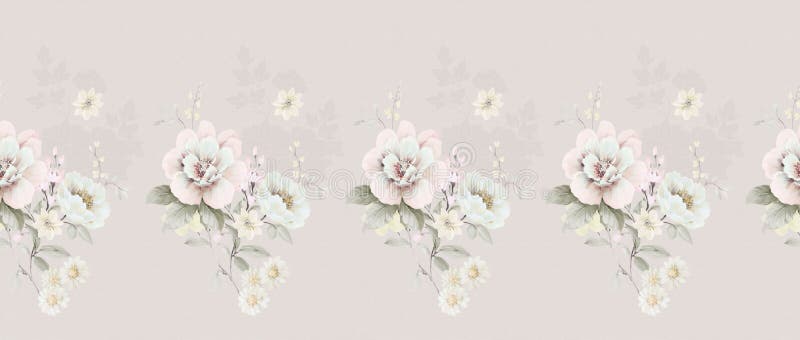 Modelo Del Ejemplo De La Flor En Fondo Simple Stock de ilustración ...