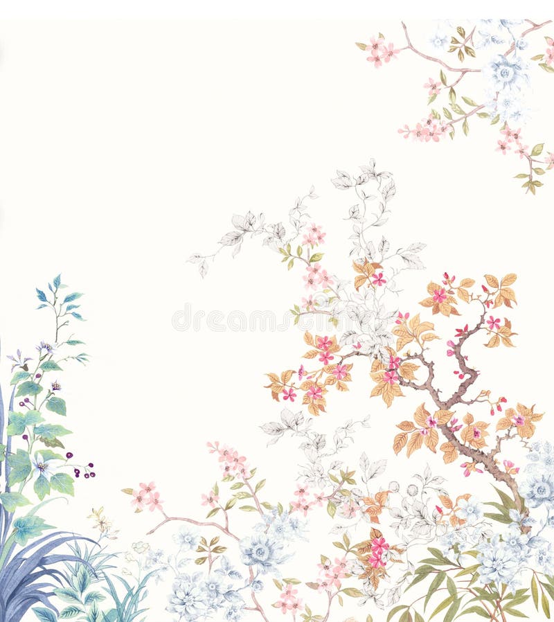 Modelo Del Ejemplo De La Flor En Fondo Simple Stock de ilustración ...