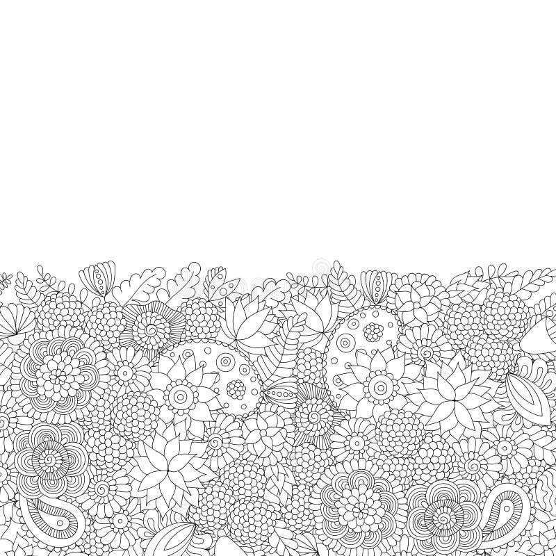 Modelo Del Garabato Blanco Y Negro Ilustración del Vector - Ilustración ...