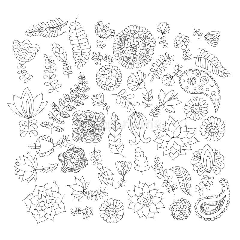 Modelo Del Garabato Blanco Y Negro Ilustración del Vector - Ilustración ...