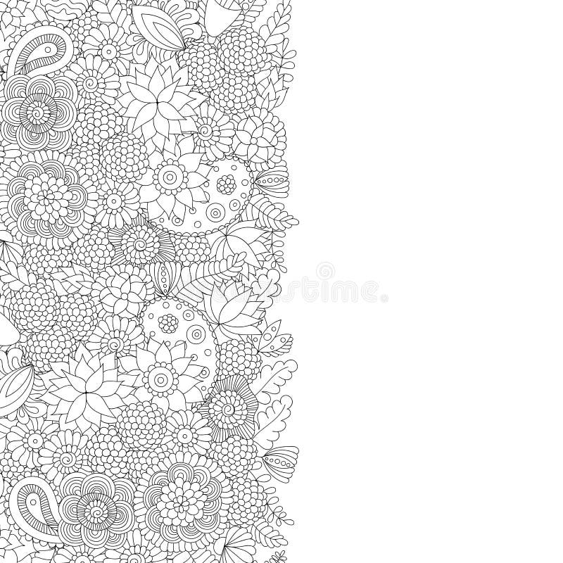 Modelo Del Garabato Blanco Y Negro Ilustración del Vector - Ilustración ...