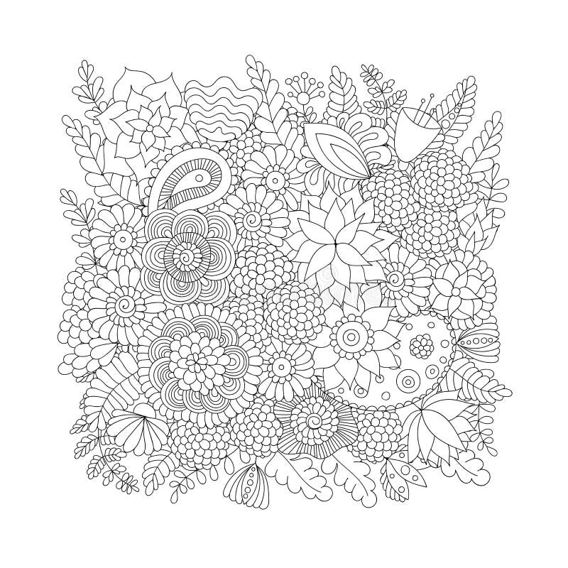 Modelo Del Garabato Blanco Y Negro Stock de ilustración - Ilustración ...