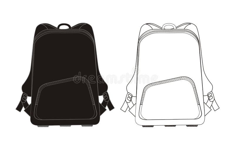 Modelo del morral ilustración del vector. Ilustración de acortar - 26748522