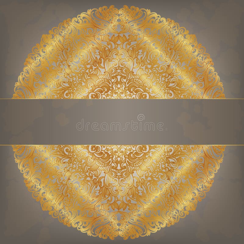 Modelo del oro redondo ilustración del vector. Ilustración de lujo ...