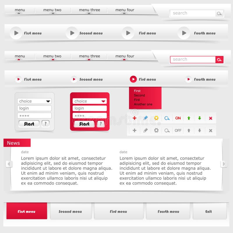 Modelo del sitio ilustración del vector. Ilustración de contenido ...