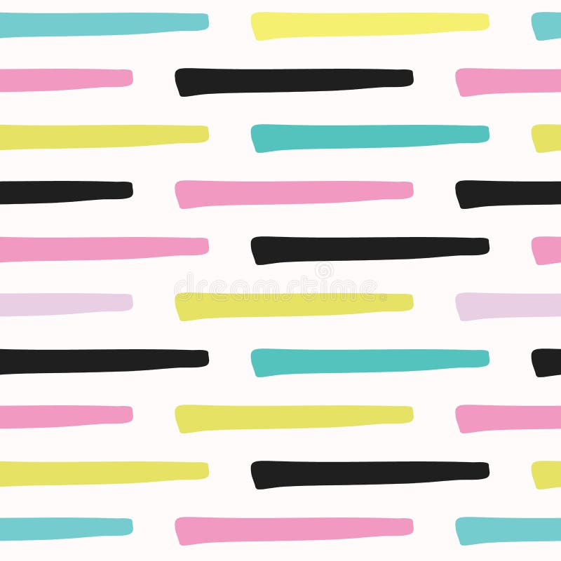 Modelo Del Vector De Memphis Stripes Geometric Abstract Seamless, Mano ...