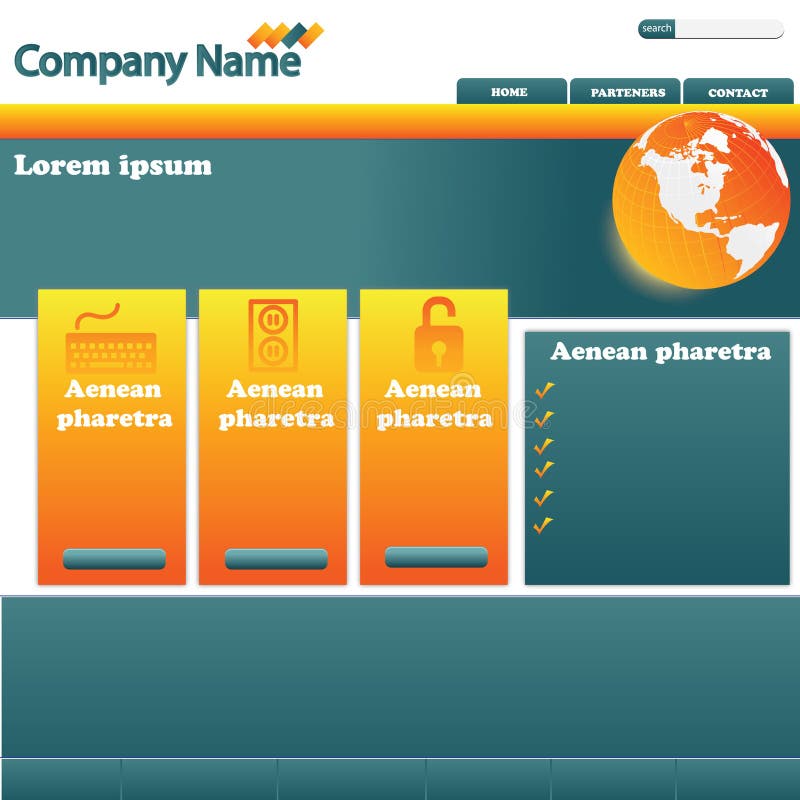 Modelo del Web ilustración del vector. Ilustración de cuenta - 13765457