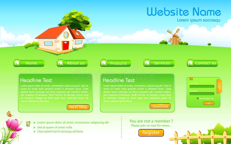 Modelo del Web ilustración del vector. Ilustración de concepto - 26175610