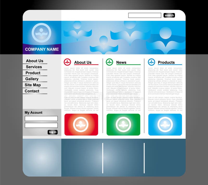 Modelo del Web page ilustración del vector. Ilustración de variaciones ...