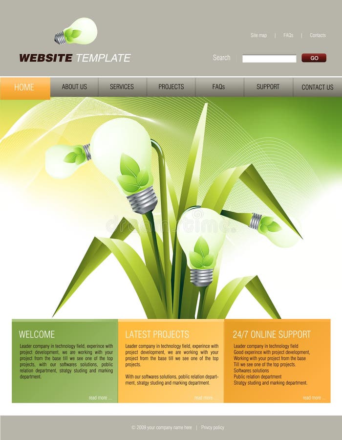 Modelo del Web site stock de ilustración. Ilustración de hojee - 13427936