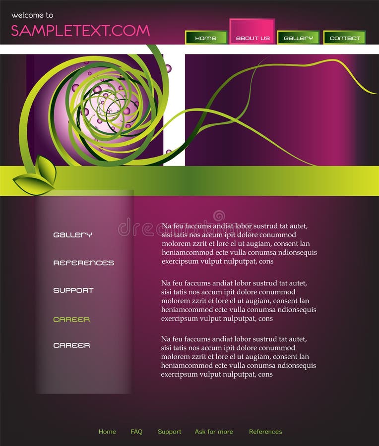 Modelo del Web site ilustración del vector. Ilustración de moderno ...