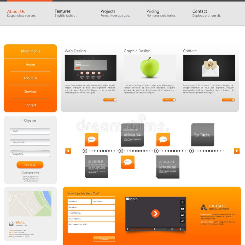 Modelo Del Web Site Ilustración Del Vector Ilustración del Vector ...