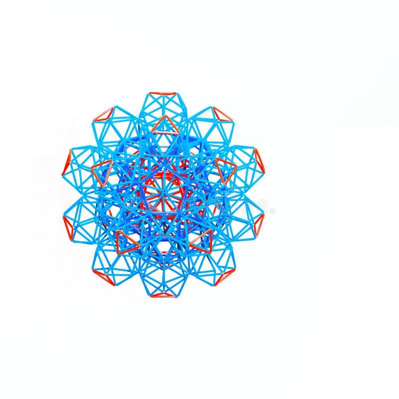 Modelo Dimensional Hecho a Mano Multicolor of Geometric Solid Foto de ...