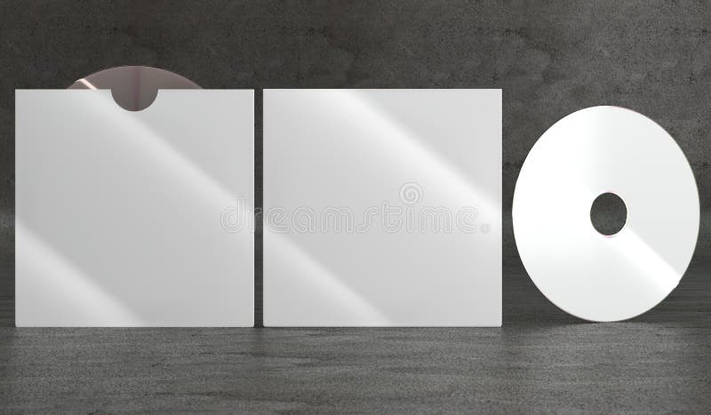 Modelo Do Pacote Do Disco Do CD DVD Front View Ilustração Stock ...