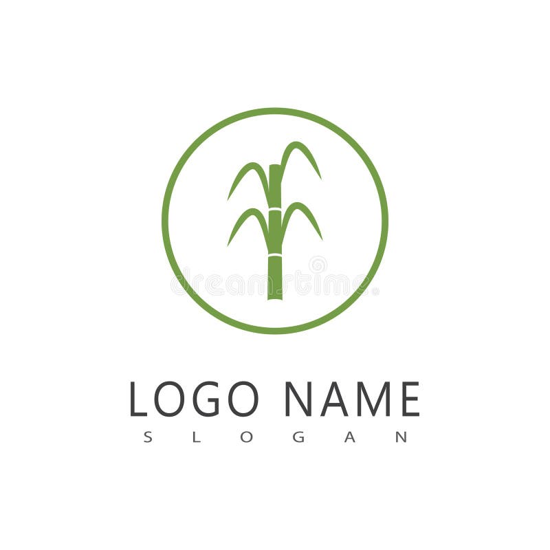Modelo Do Símbolo Do Vetor Do Logotipo Da Cana Ilustração do Vetor ...