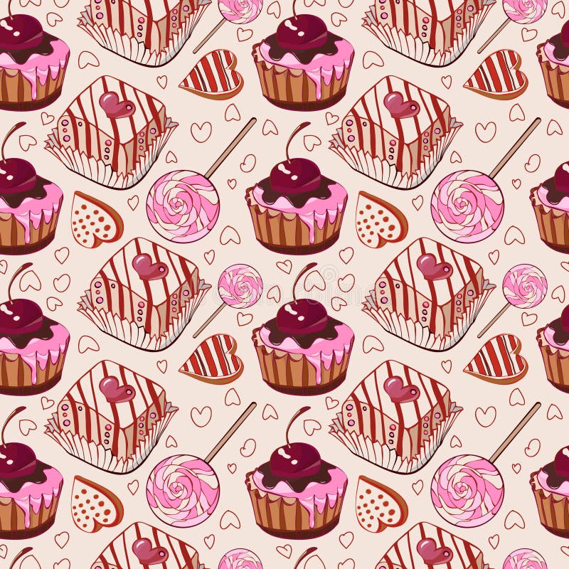 Modelo Dulce Con Las Tortas Ilustración del Vector - Ilustración de ...