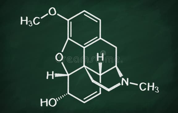 Modelo Estrutural Da Codeína Ilustração Stock - Ilustração de opiato ...