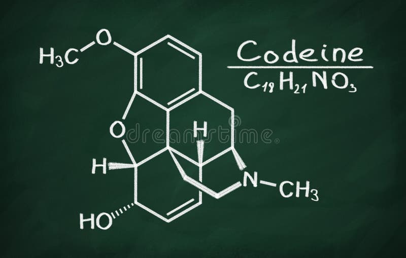 Codeína Fórmula Química, Estrutura Molecular Rendição 3d Ilustração ...
