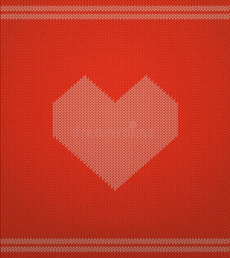 Corazón Cruzado Lindo Simple Rojo De La Puntada En La Plantilla Blanca ...