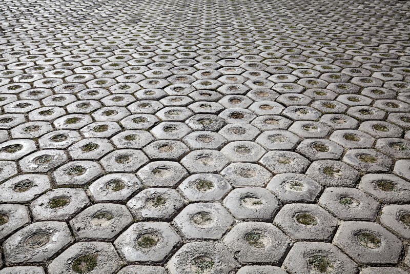 Modelo Hexagonal De Los Bloques De Cemento Imagen de archivo - Imagen ...