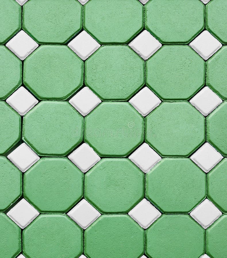 Modelo Hexagonal Hermoso Del Suelo Del Ladrillo En El Parque Foto de ...