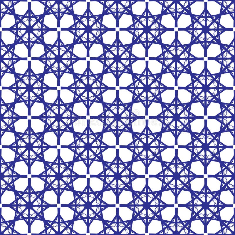 Modelo Inconsútil Con Las Figuras Azules Ilustración del Vector ...