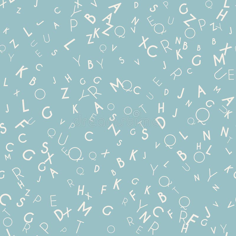 Modelo Inconsútil De Las Letras Al Azar Stock de ilustración ...