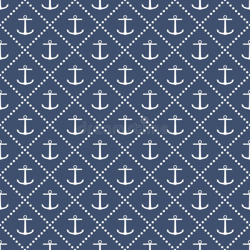Patrón continuo de ancla ilustración del vector. Ilustración de ...