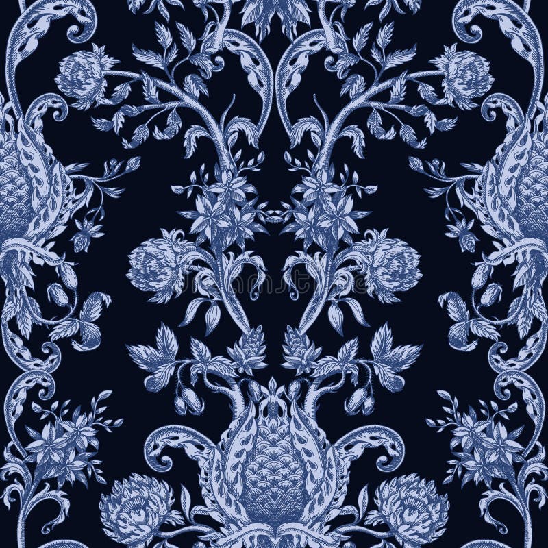 Modelo Incons?til Con Las Flores Barrocas Del Vintage Vector ...