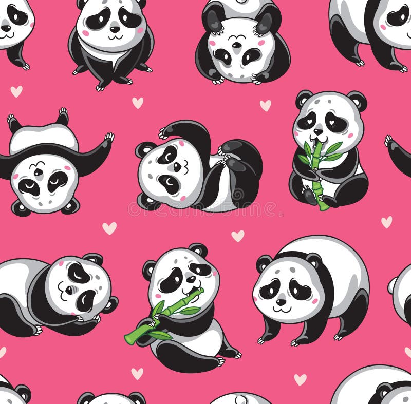 Modelo Inconsútil De Las Pandas Lindas Vector El Ejemplo Para La ... Modelo Inconsútil De Las Pandas Lindas Vector El Ejemplo Para La ...