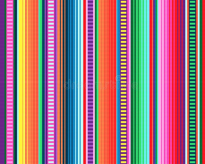 Modelo Mexicano De La Manta El Serape Raya Vector Ilustración del ...