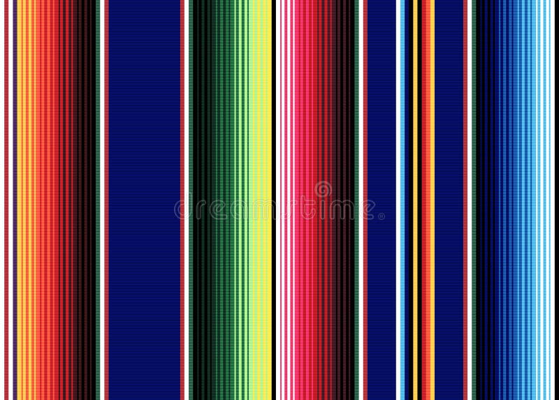 Modelo Mexicano De La Manta El Serape Raya Vector Ilustración del ...