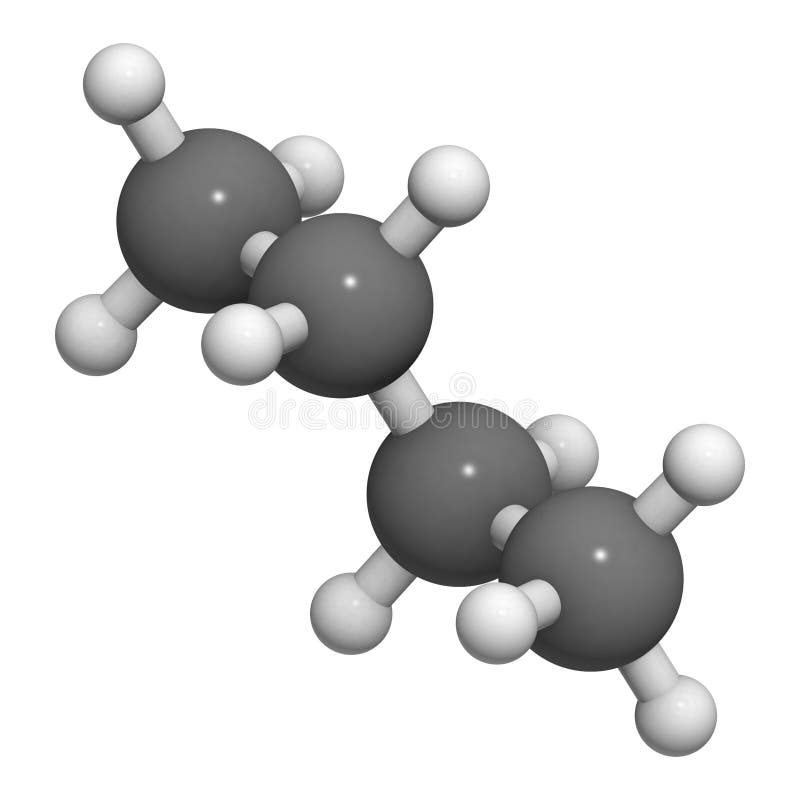 Estrutura Molecular Do Butano Ilustração Do Vetor Ilustração De