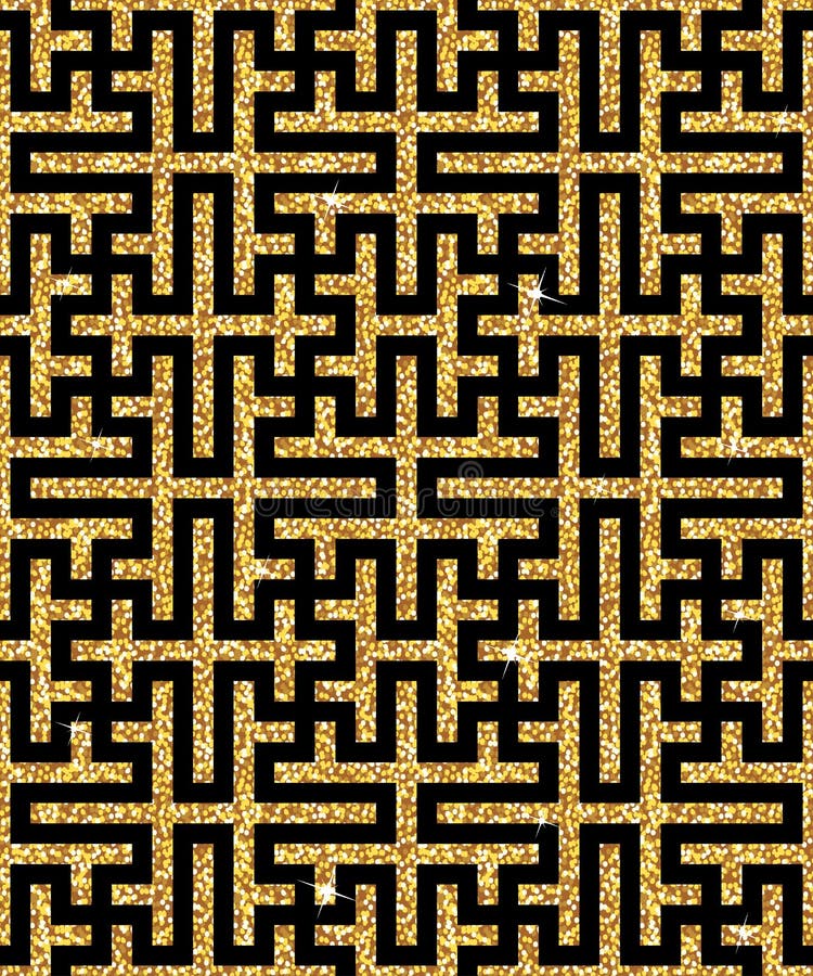 Modelo Oriental De Oro De La Cruz Gamada Ilustración del Vector ...