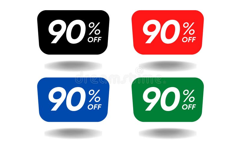 Ninety Percent Discount 3d Text Banner Background, Symbol Discount, V3 ...