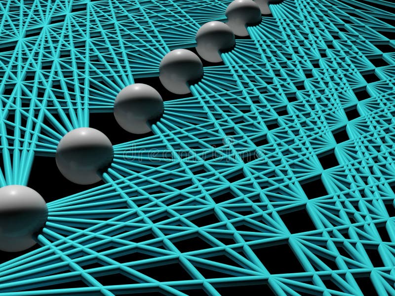 Modelo Profundo Artificial De La Red Neuronal Stock de ilustración ...