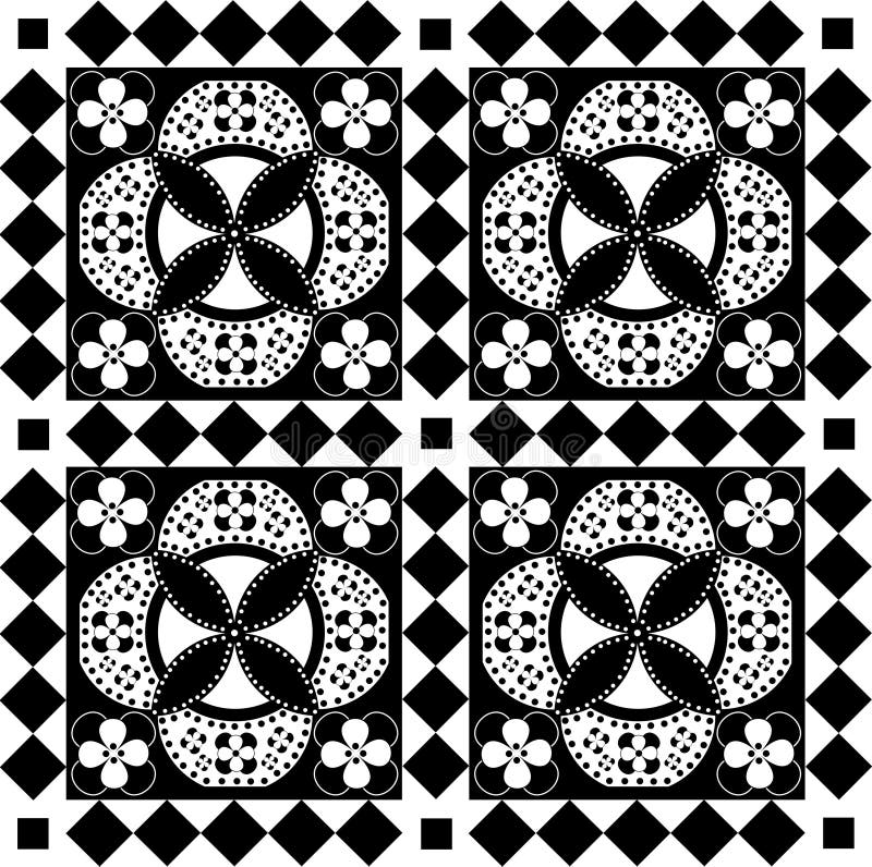 Modelo Sin Fin Blanco Y Negro Stock de ilustración - Ilustración de ...