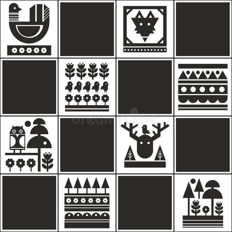 Modelo Sin Fin Con El Ejemplo Escandinavo Del Estilo Ilustración del ...