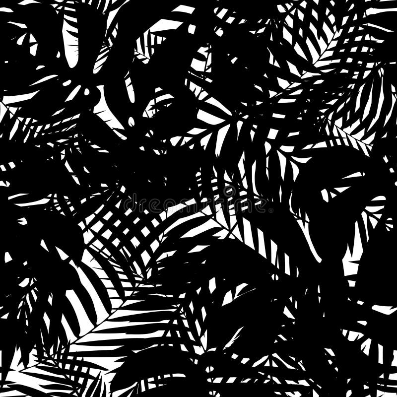 Modelo Tropical Inconsútil Con Las Hojas De Palma Ilustración del ...