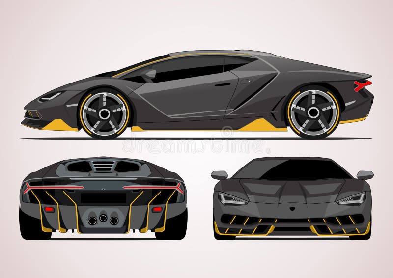 Modelo Vectorial De Super Car Ilustración del Vector - Ilustración de ...