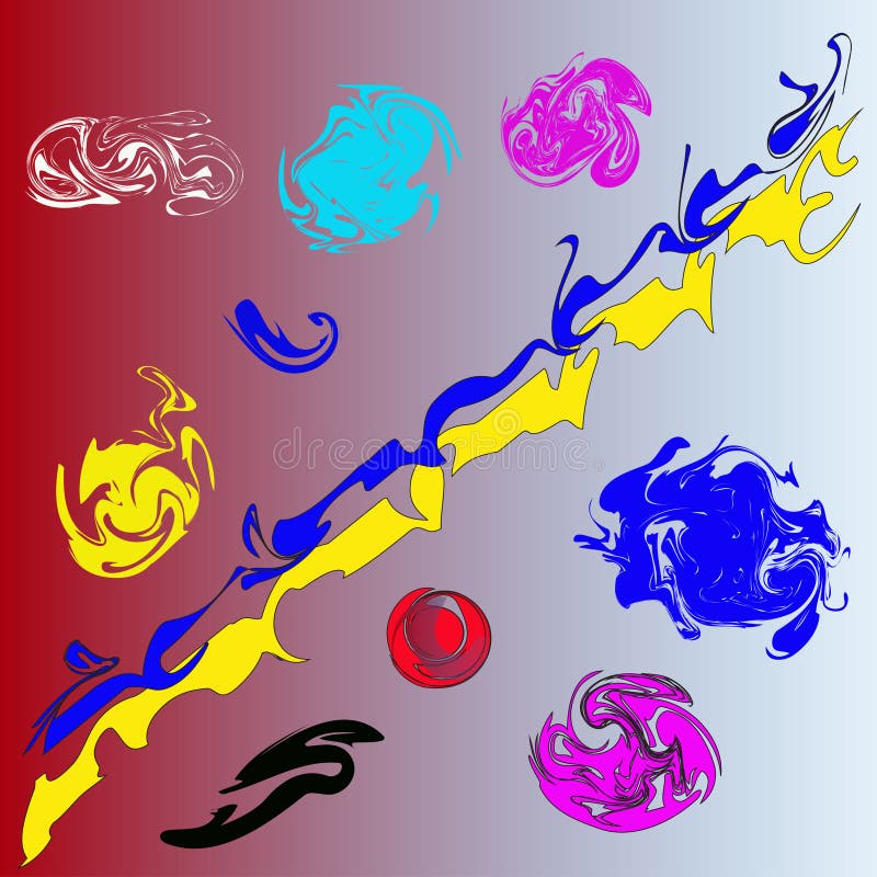 Modelos Abstractos De La Forma Arbitraria Ilustración del Vector ...