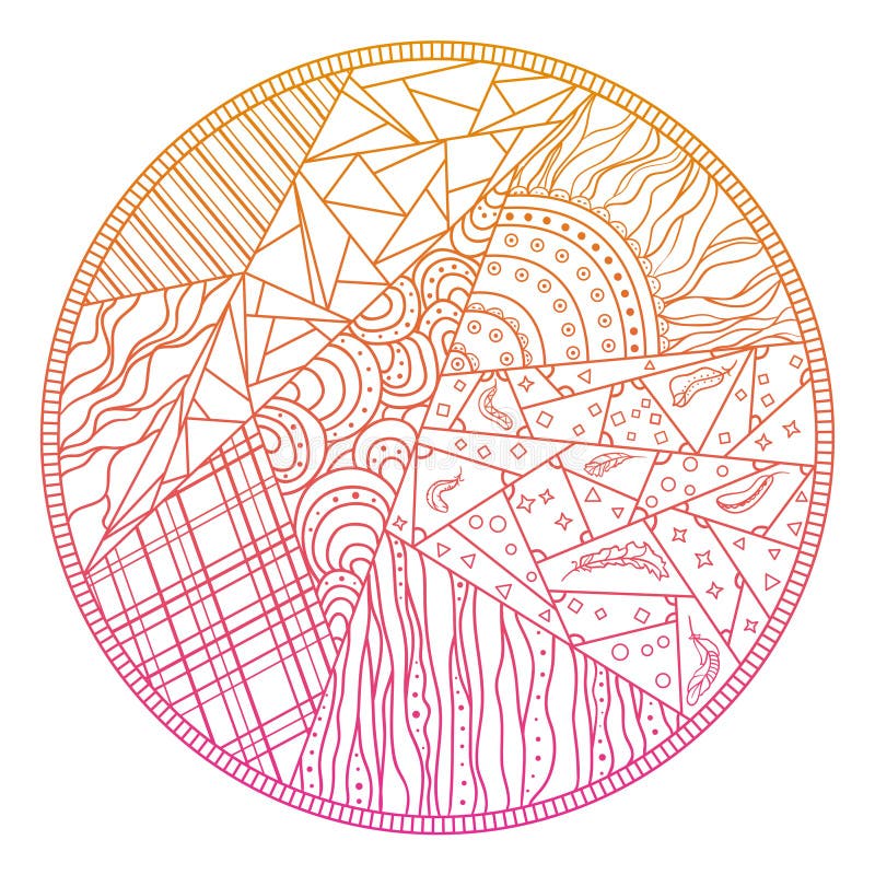 Modelos Abstractos Dibujados Mano Ilustración del Vector - Ilustración ...