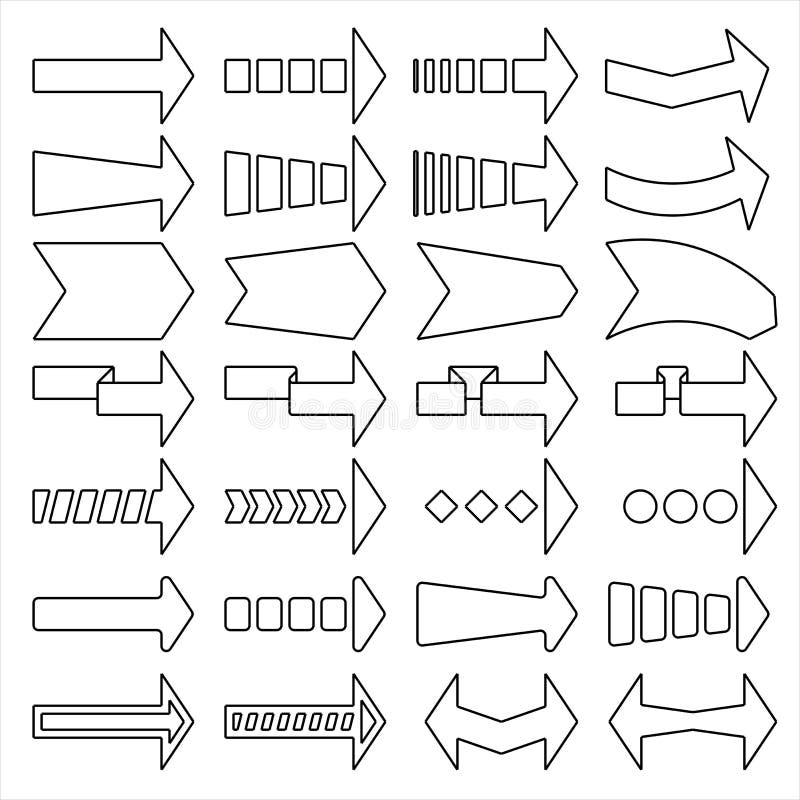Modelos das setas ilustração do vetor. Ilustração de seta - 40350071