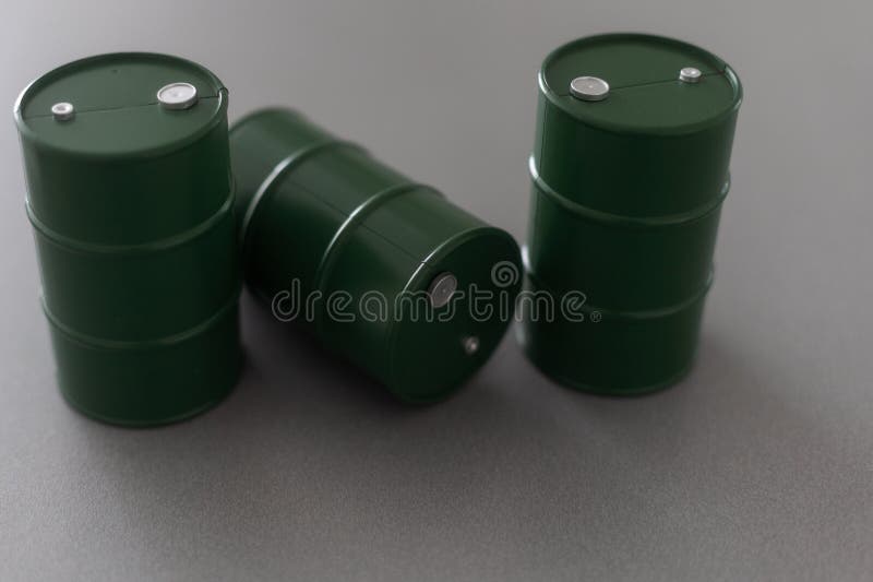 Models of Barrels with Oil on the Table Stock Photo - Image of american ...
