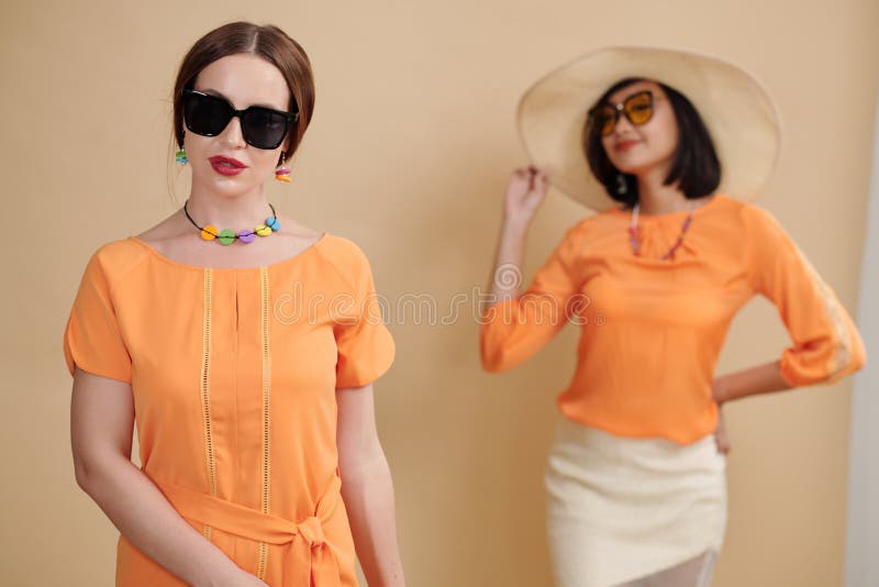 Models Demonstrating Fashion Clothes Stock Image - Image of beauty ...