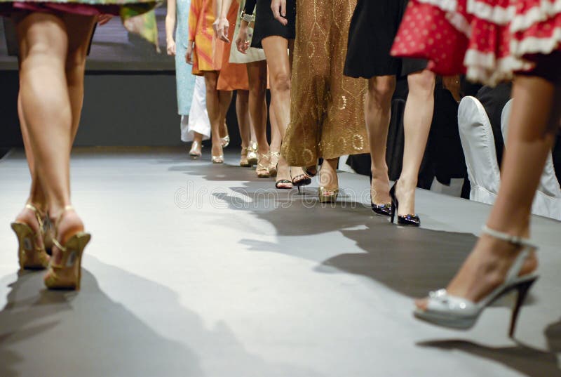 One model walking on stage editorial stock image. Image of fashionable ...