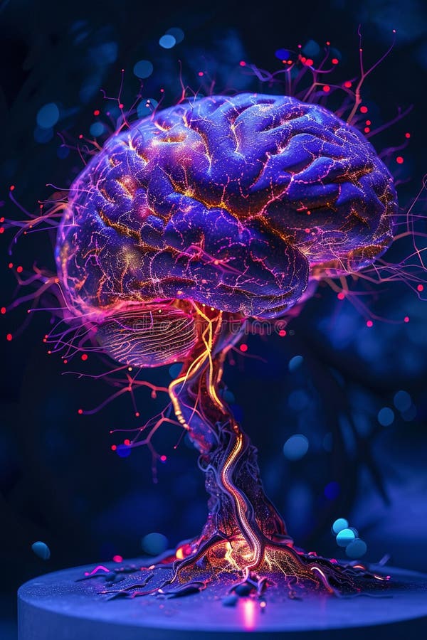 Models of the Human Brain Tree Stock Photo - Image of model, vertical ...