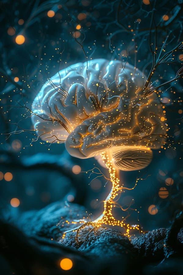 Models of the Human Brain Tree Stock Photo - Image of convolution ...